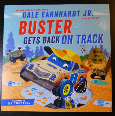 DALE EARNHARDT JR AUTOGRAPHED "BUSTER GETS BACK ON TRACK" NEW SIGNED ...