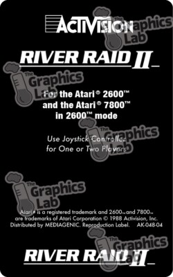 Replacement Game Cartridge Label - Activision - River Raid II for Atari ...
