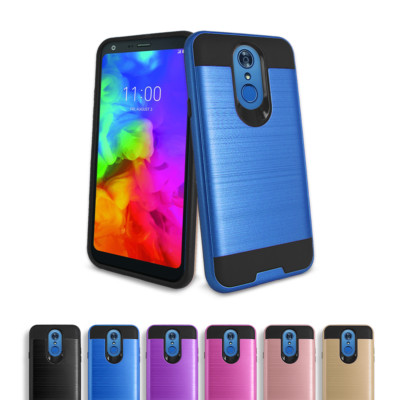 For T-Mobile LG Q7 Plus /Q7+ Hybrid Armor Slim Shockproof Rugged Cover ...
