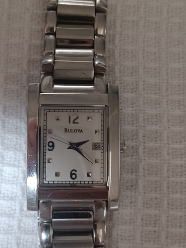 Bulova analog Quartz movement chrome bracelet | eBay