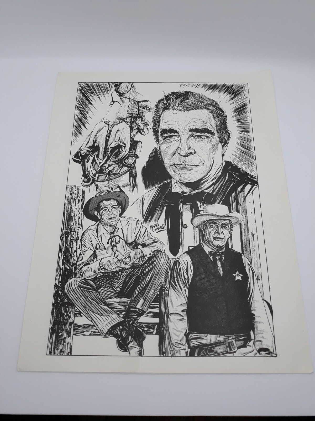 Western Cowboy Signed Art Print Mario DeMarco | eBay