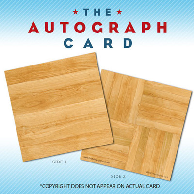 The Autograph Card Blank Signature Cards 25 Basketball Floorboard 3x3 ...