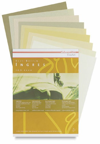 Hahnemuhle Ingres Pastel Paper Pad 100gsm 20 sheets :24x31cm - 30x40cm ...