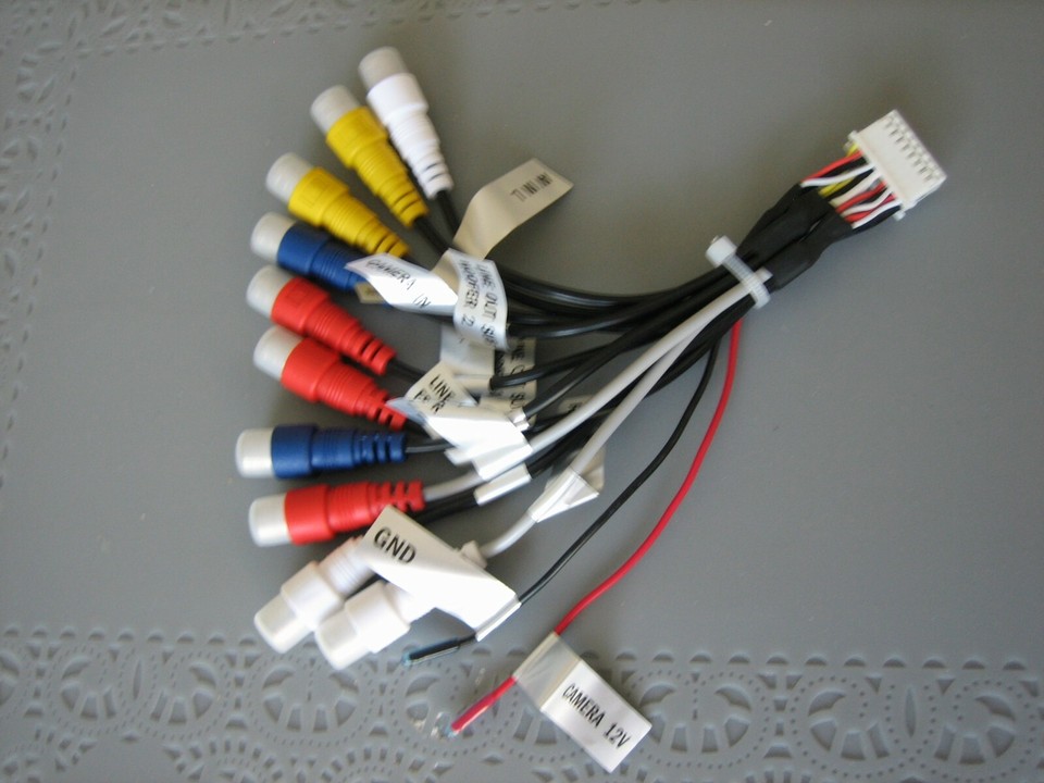 Dual DMCPA70 for Pre-Amp/Video AV Input Output & Camera cable 18 Pin ...
