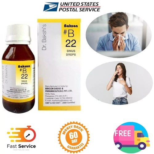 Bakson B22 Drops (30ml)) Sinusitis, Congestion Homeopathic Remedies ...