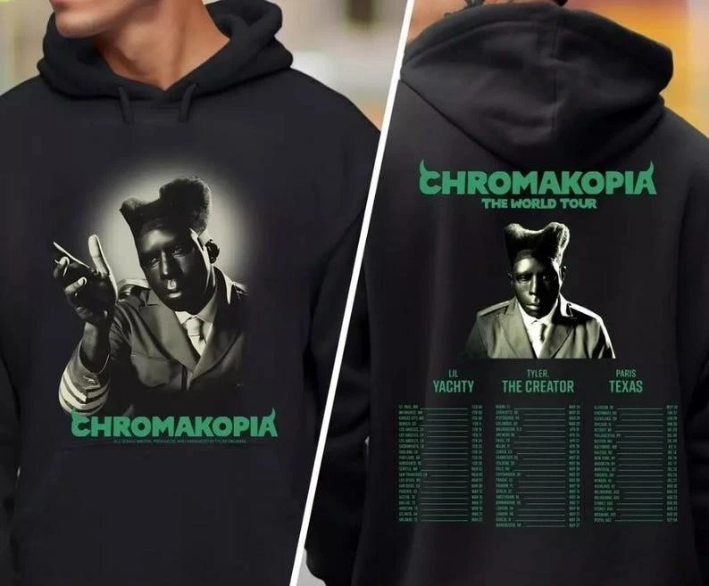 Tyler The Creator Chromakopia World Tour Hoodie 2025 CHROMAKOPIA Tour ...