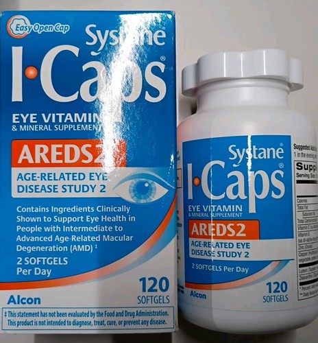 1 Box Systane ICaps Eye Vitamin Multivitamin AREDS2 120ct Exp 04/26-M ...
