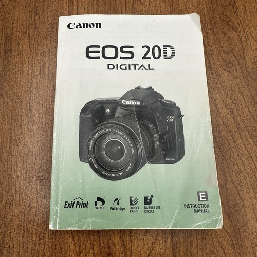 Canon EOS 20D Digital Camera Instruction Book / Manual / User Guide In ...