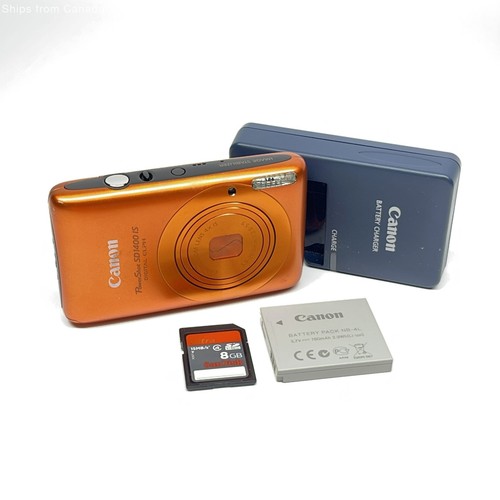 Canon PowerShot SD1400 Orange Digital Camera - 14.1 MP 4x Zoom Digicam ...