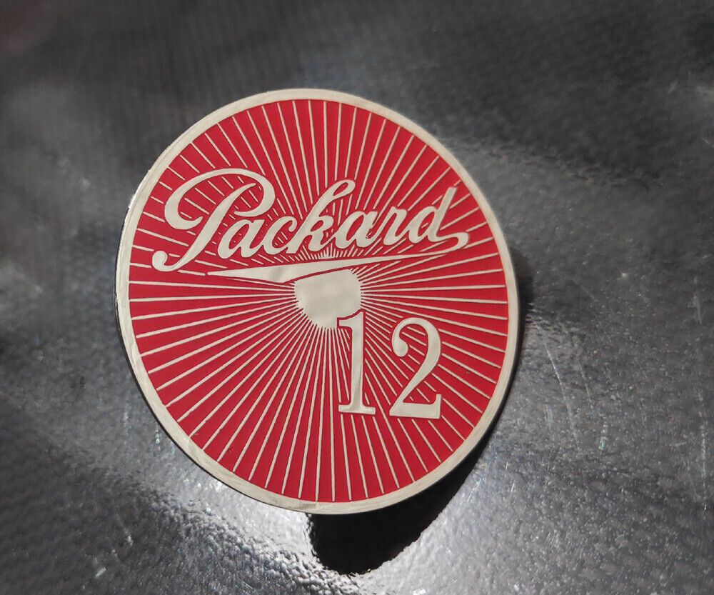 Vintage Packard Super 12 Radiator Grill Brass Chrome Badge | eBay Australia