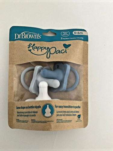 Dr Brown's Happy Paci Silicone Pacifier 0-6m 3Pack -Blue- | eBay