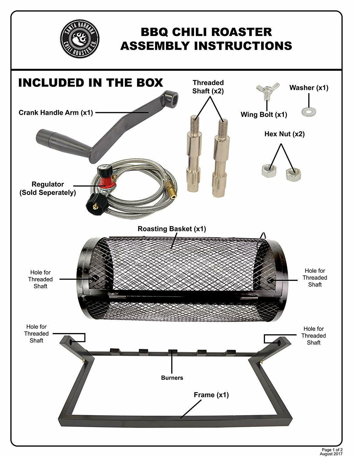 5 Burner Hatch Chile Roaster Propane Roaster Drum & Portable Stand CR ...