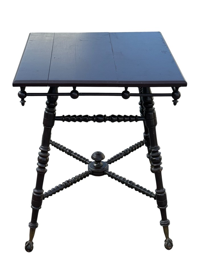 Antique Victorian Parlor table Ny claw foot 1890 Merklen stick ball | eBay