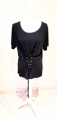 Ana & Kate Black Corset Blouse Size L | eBay
