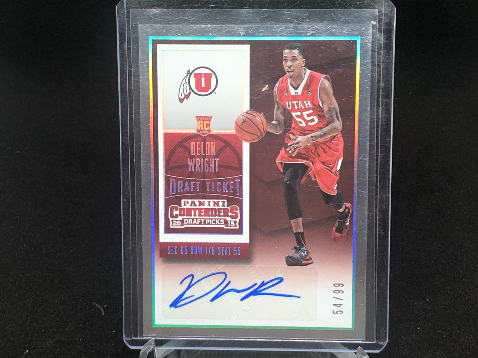 DELON WRIGHT 2015 PANINI CONTENDERS DRAFT PICKS DRAFT TICKET AUTO RC #D ...