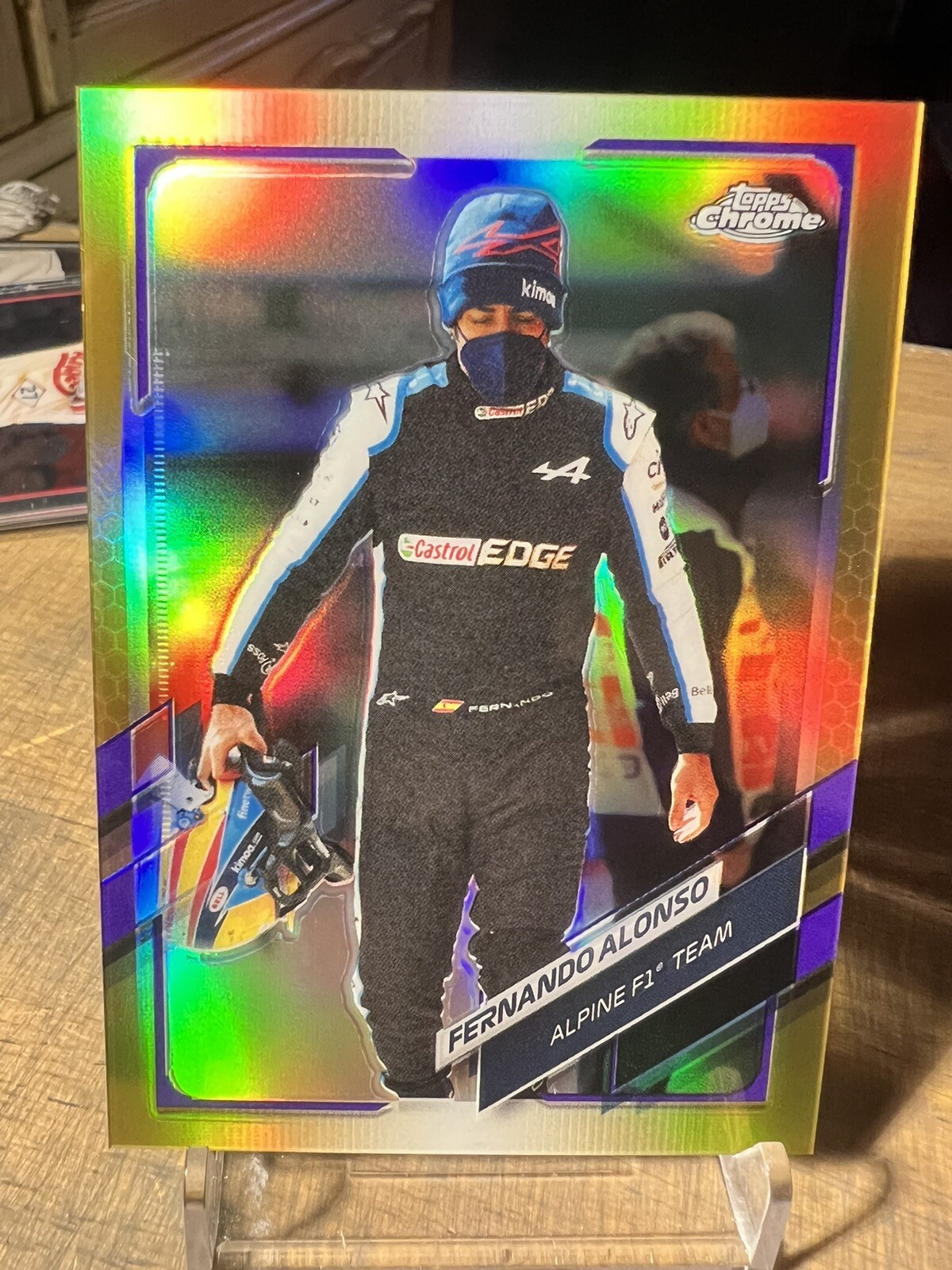 FERNANDO ALONSO 2021 Topps Chrome #41 Formula 1 F1 Gold Purple ...