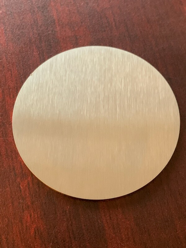 1/16" Brushed Stainless Steel Disc x 2" Diameter, 16ga SS, Round, Disc ...