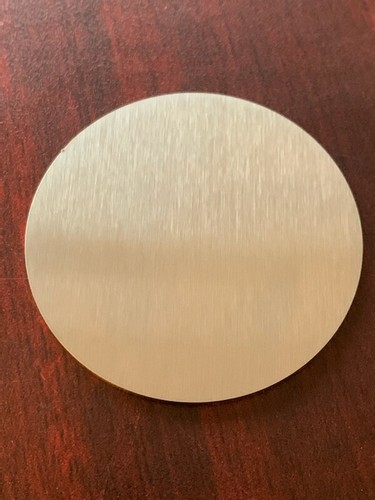 1/16" Brushed Stainless Steel Disc x 2" Diameter, 16ga SS, Round, Disc ...