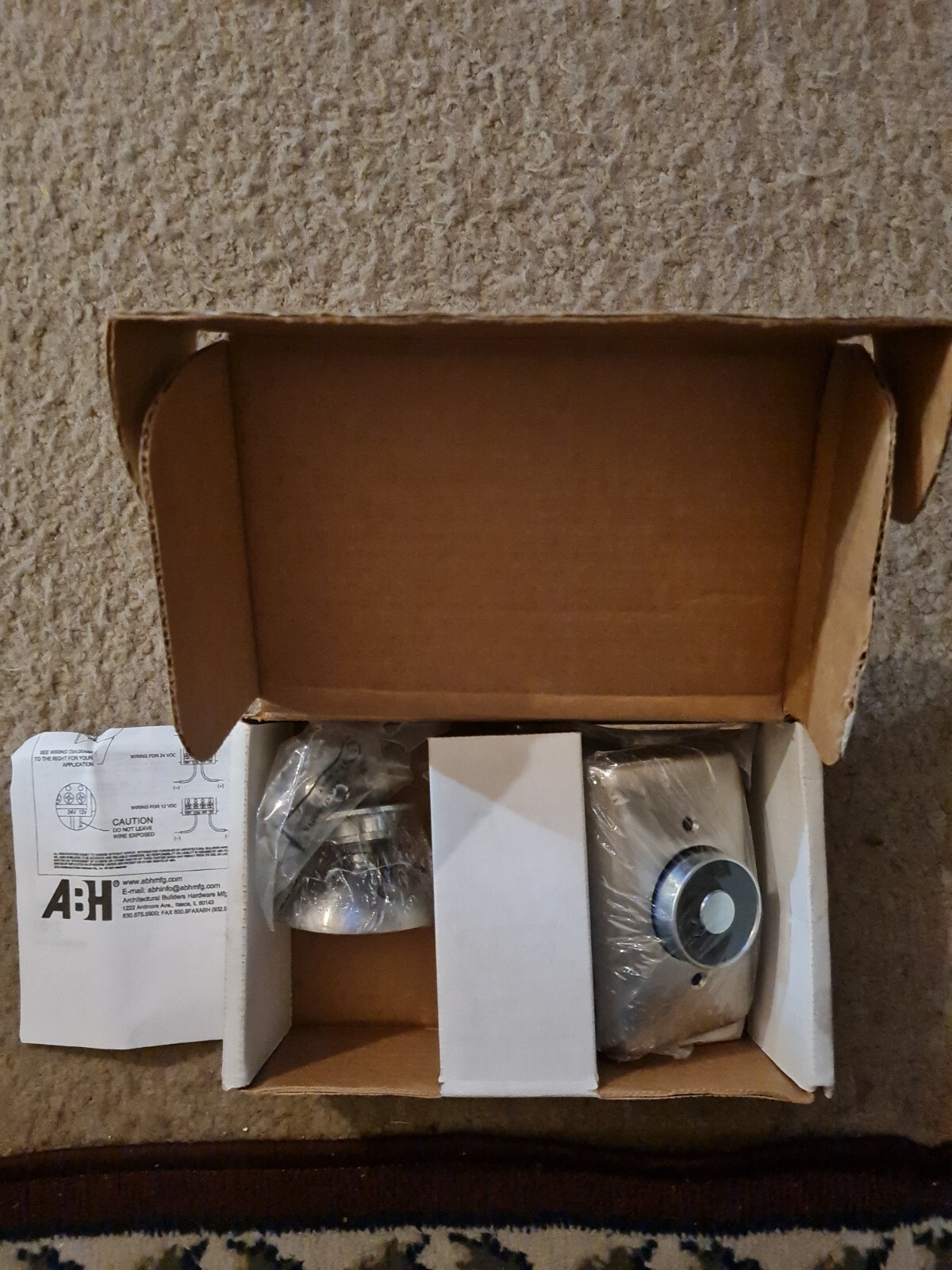 NEW ABH MAG HOLDER Electro-Magnetic 2100 Recessed Wall Mount finish ...