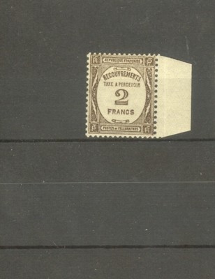 France Stamp Tax N°62 " 2F / Sepia " New Xx | eBay Australia