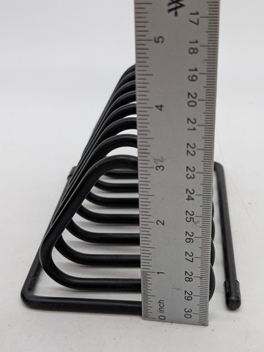 Vintage Black Metal Coil Spring Mod Mail / Cd Organizer Desk Office ...
