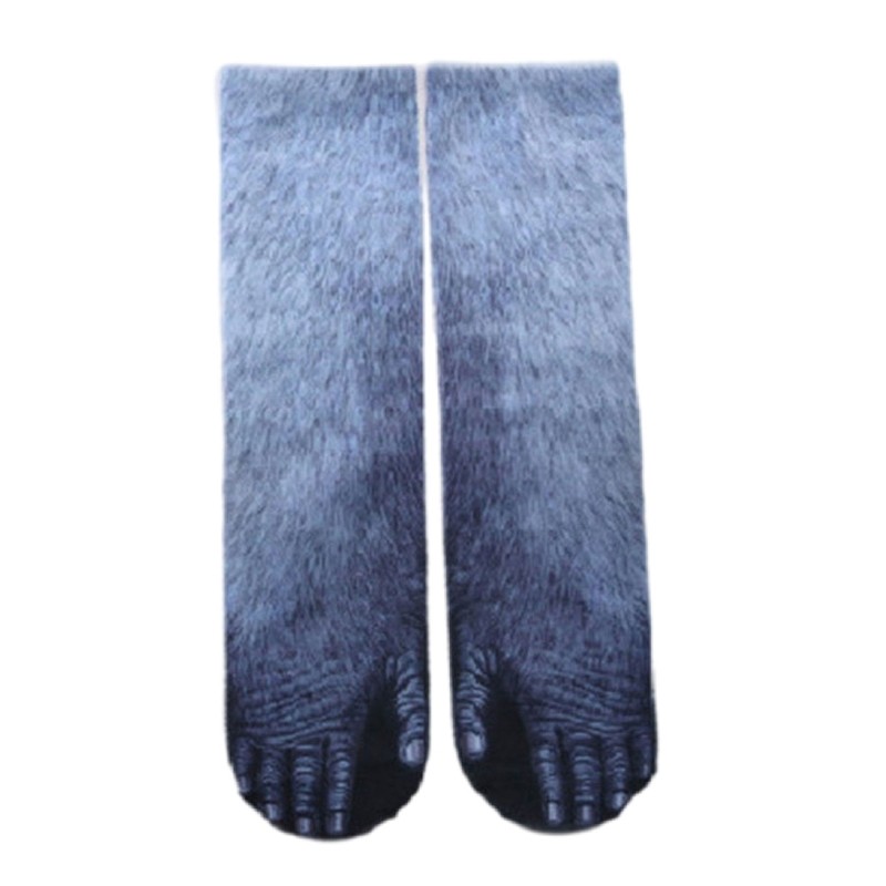 3D Print Animal Foot Socks 1 Pair Funny Digital Simulation Socks Unisex ...