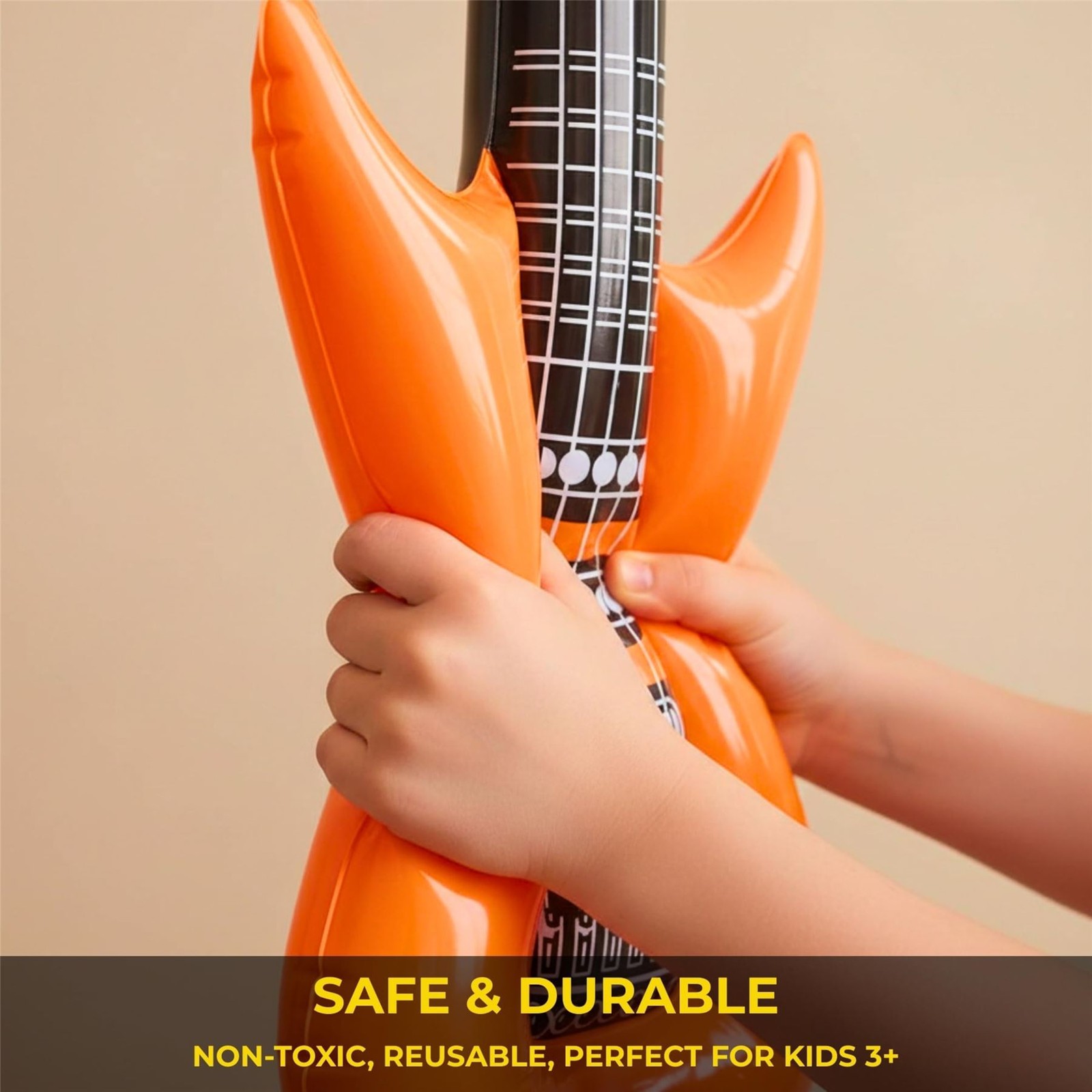 2 Large Inflatable Blow Up Guitars Fancy Dress Party Musical Disco Rock ...