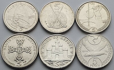 Isle of Man 5p coin set - Circulated | eBay