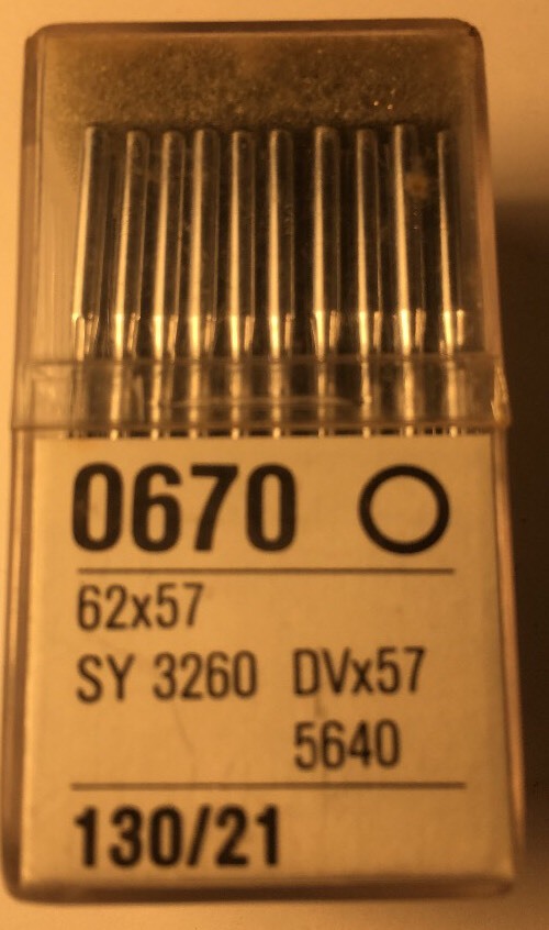 BOX OF 100 BEKA INDUSTRIAL SEWING NEEDLES 62X57 SIZE 130/21 -FREE ...
