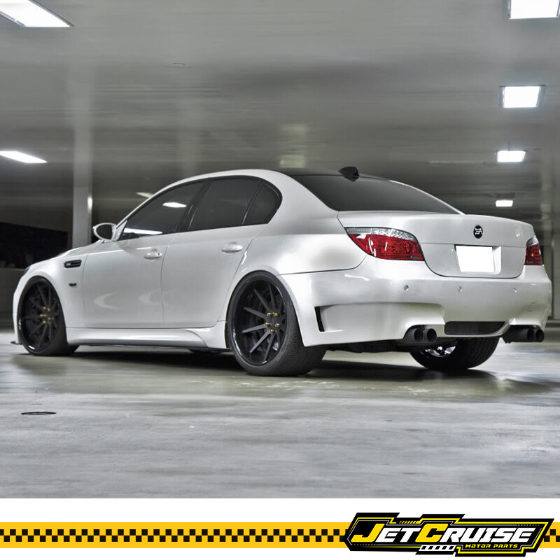 Fits 04-09 BMW E60 E61 5 Series M5 Style Rear Bumper Conversion Dual ...