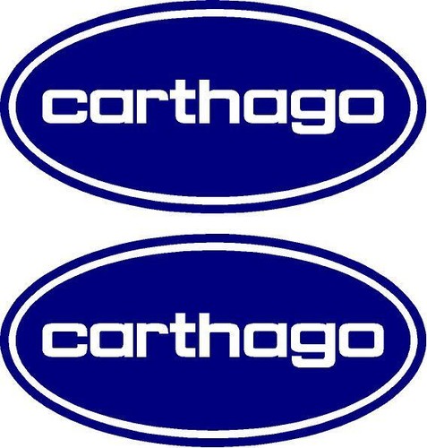 CARTHAGO OVAL CARAVAN MOTORHOME STICKERS DECAL CHOICE OF COLOURS #003 ...