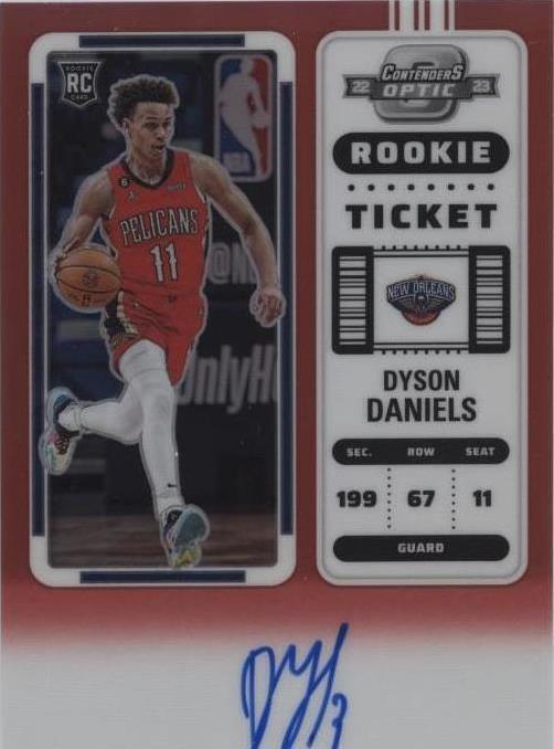 2022-23 Panini Contenders Optic - Rookie Ticket Dyson Daniels #102 Red Prizm /99 (AU, RC) for ...