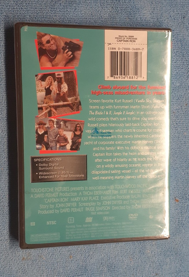 Captain Ron DVD Kurt Russell Martin Short Mary Kay Place Brand New ...