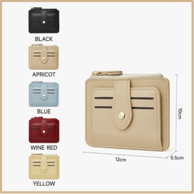 MOSSDOOM Wallet Women Cute PU Leather Short Cash Card Mini Purse Small ...