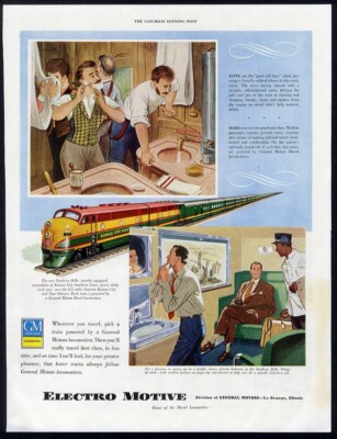 Train KANSAS CITY Southern Belle Ad 1949 GENERAL MOTORS Electro Motive ...