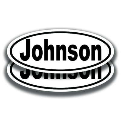 JOHNSON NAME DECALs 2 Stickers Bogo Car Truck Bumper Window | eBay