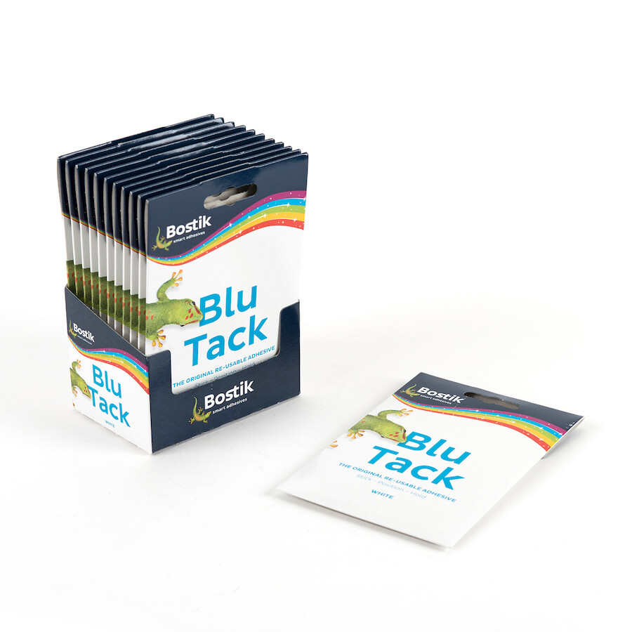 1 2 6 12 BOSTICK BLU TACK Reusable Strong Adhesive Sticky Tack BLUE ...