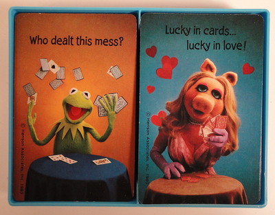 Kermit Frog & Miss Piggy Muppet 1980 Hallmark Hardcase Double Deck ...