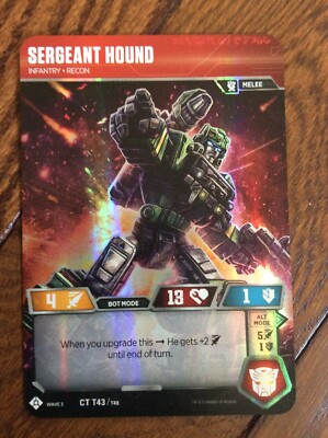 Transformers TCG ** 1x Sergeant Hound // Infantry Recon ** NM-Mint | eBay