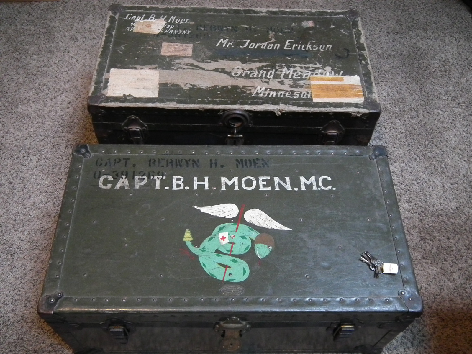 WW2 FOOTLOCKER OF DOCTOR IN GERMANY AT WAR'S END WITH GEAR | eBay