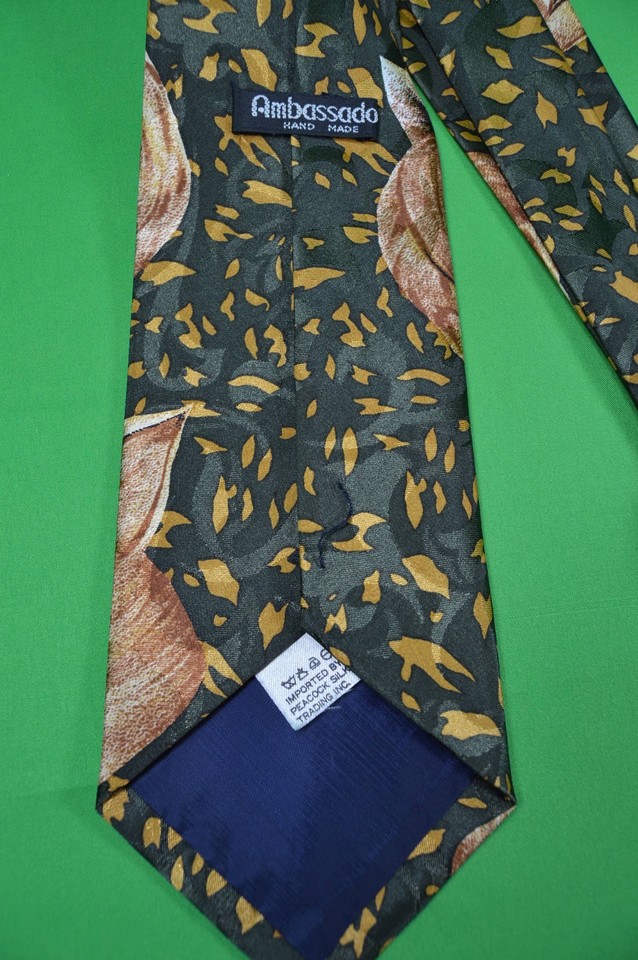 Pig Hog Neck Tie,Shiny,Peacock Silk Trading Co,Ambassador Hand Made ...