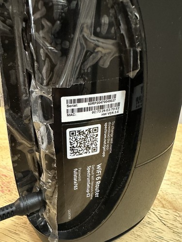 Spectrum Wireless Router 6 SAX1V1R Advanced Home Wifi Router W/Charger ...