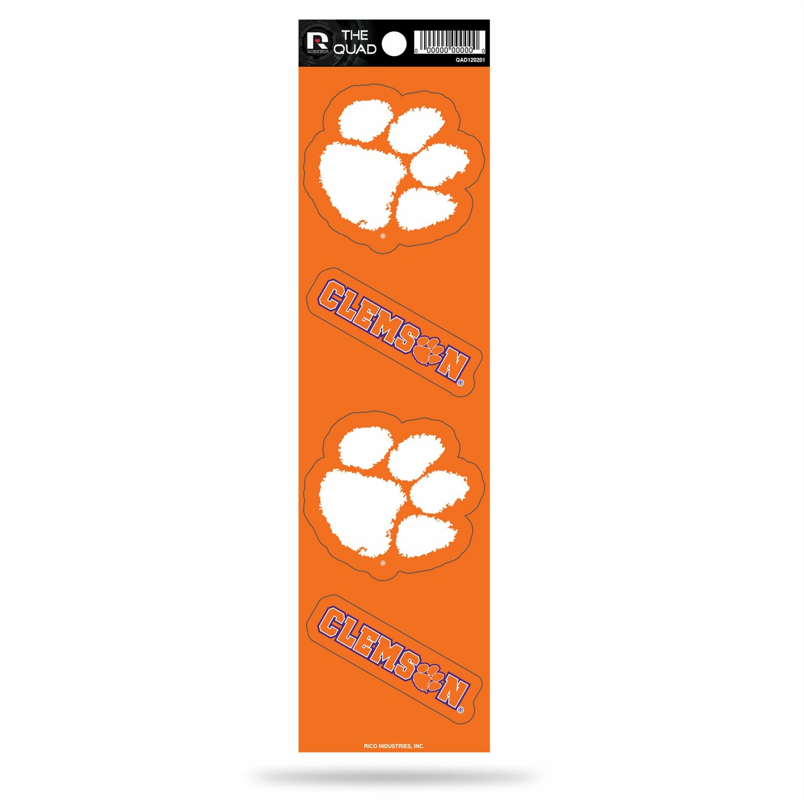 Clemson Tigers Decal The Quad Die-Cut 4 Piece Auto Stickers Set | eBay