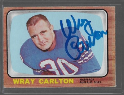 1966 Topps Wray Carlton #21 Buffalo Bills Signed Autographed Card | eBay
