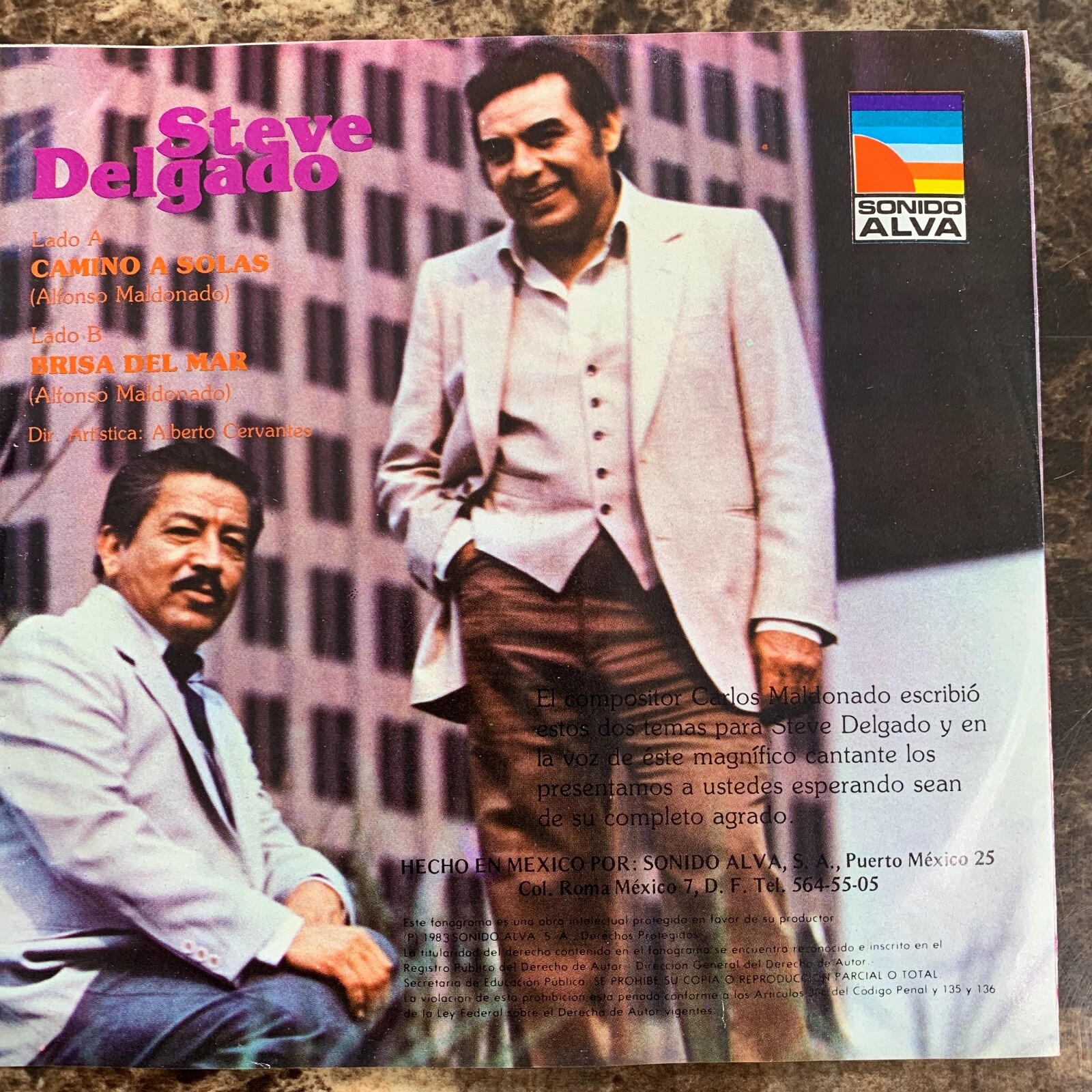 STEVE DELGADO -CAMINO A SOLAS / BRISA DEL MAR- MEXICAN 7" SINGLE PS ...