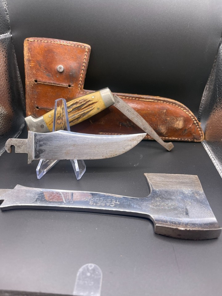 1935 Case Tested XX Interchangeable Steel Hatchet/Knife w/ Stag Handle ...