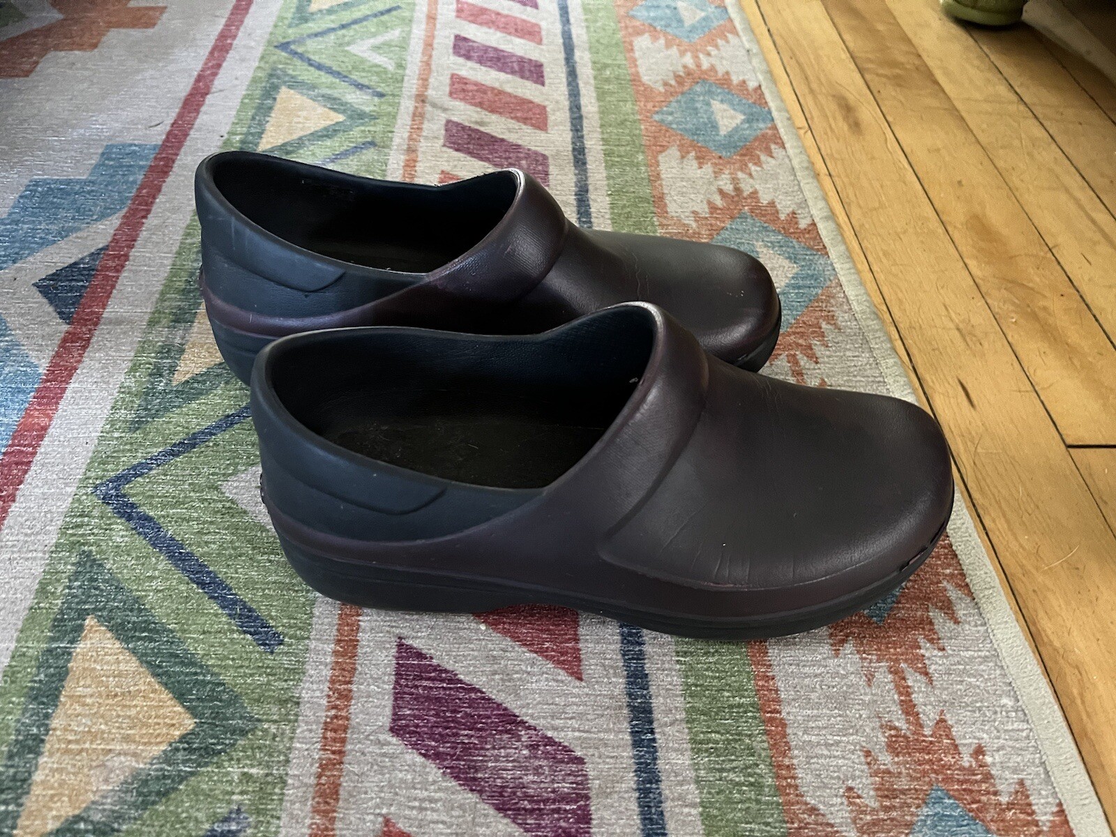 crocs black and Maroon Colored Nursing Clogs Good Condition | eBay