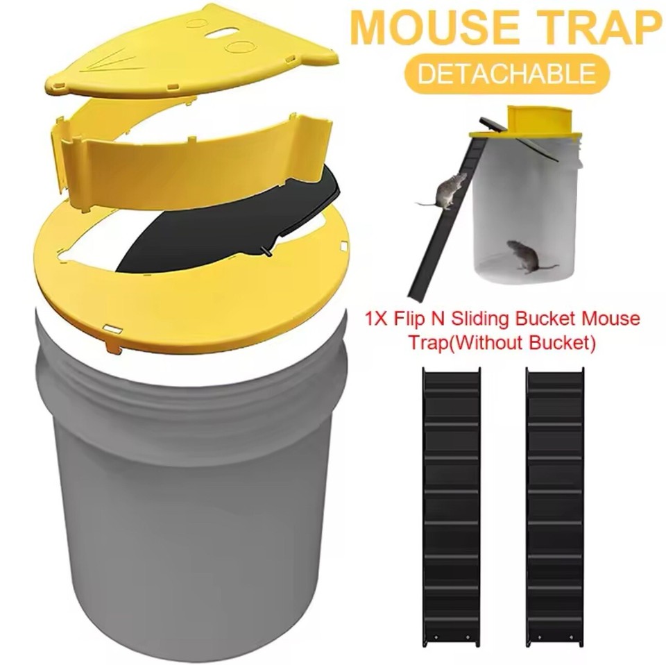 Intelligent Pitfall Mouse Catcher Trap Bucket Automatic Reset Flipping ...