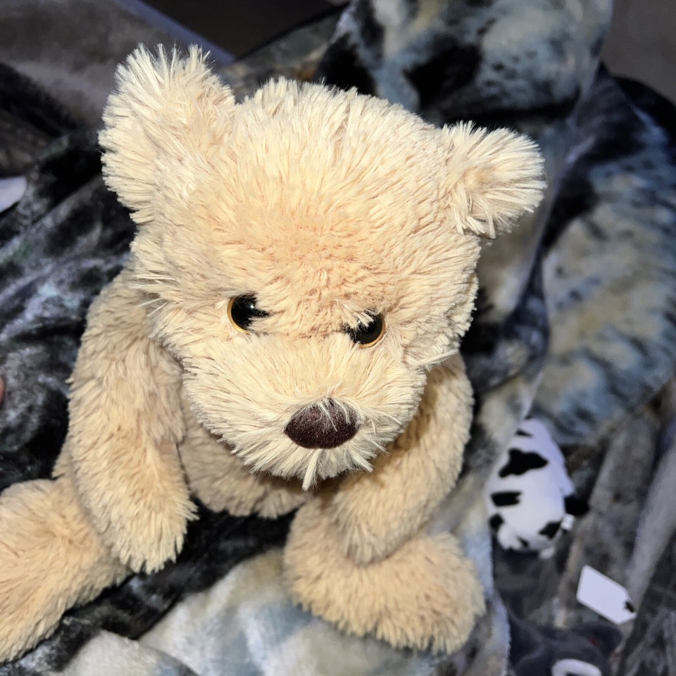 Ty Beanie Babies Classic 12" Boris Tan Bear Plush Soft Fluffy Stuffed ...