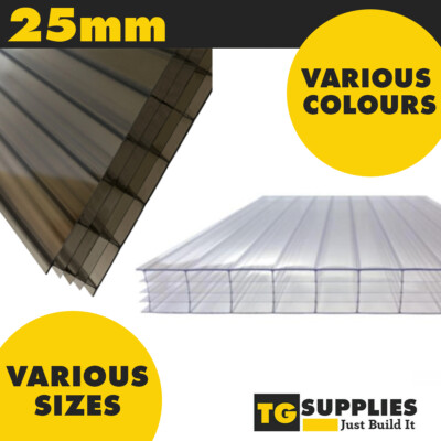 High Impact SkyGlaze® 25mm Polycarbonate Roofing Sheets Roofing Panels ...